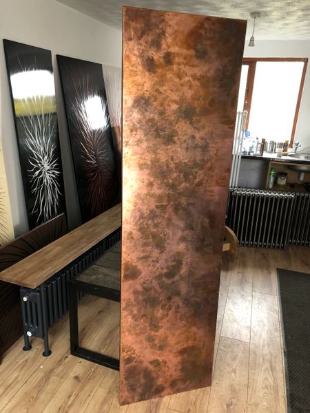 Specialized flat panel designer distressed copper single radiator 505 ...