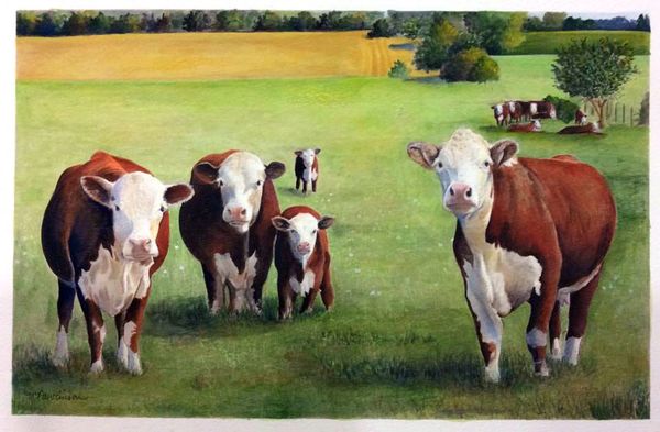 Fine Art Prints: "Who Moo?" by Nancy Rawlinson