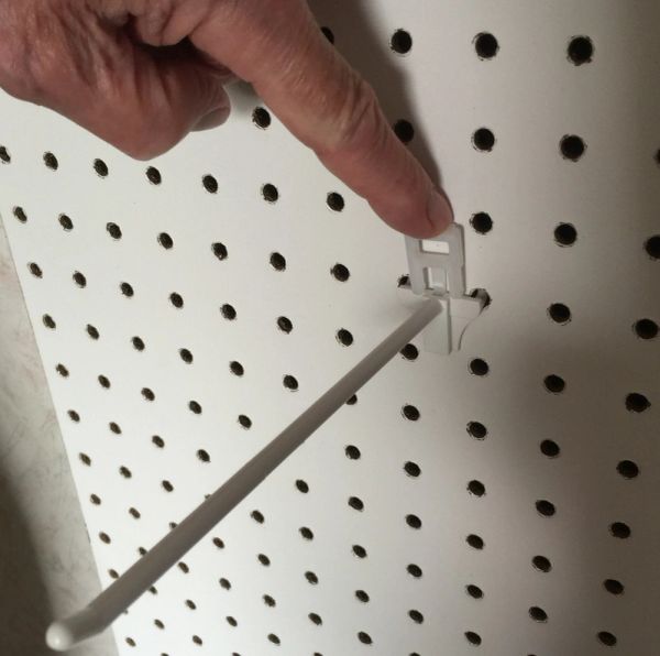 (50 PACK) Blackl Peg Locks. Only Fits Our 2 and 4 Inch Plastic Pegboard ...