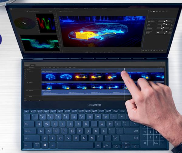 ASUS ZenBook Pro Duo UX581 15.6" 32GB 1TB M.2 SSD 4k-UHD Bundle LG 22 ...