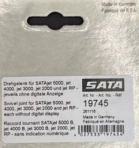 SATA JET 2000-5500 Gun Body Air Inlet Swivel #19745 (NON-DIGITAL)