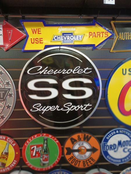Chevy SS Signs Chevrolet Sign for Garage Signs for Men Car Dealership ...