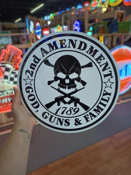 2nd Amendment Sign Gun Signs for Man Cave Decor Garage Signs for Men ...