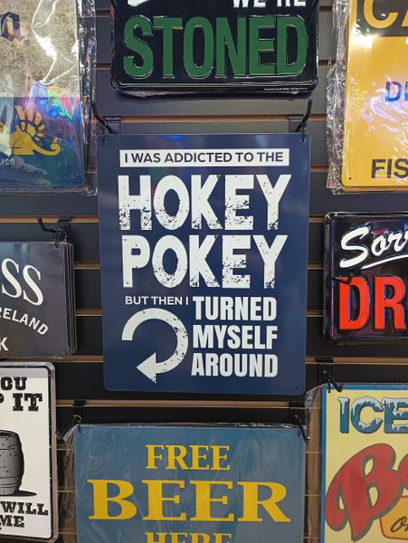 Funny Signs Hokey Pokey Funny Gifts Game Room Decor Gameroom Wall Decor ...