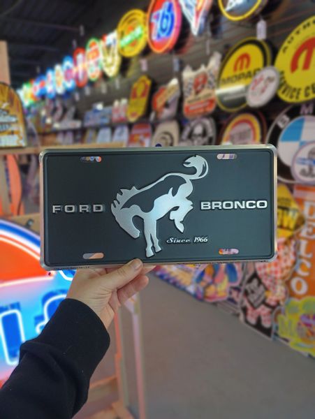 Ford Bronco Vanity Plate Ford License Plates Automobilia Advertising ...