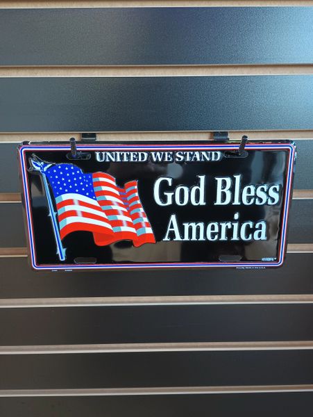 God Bless America United We Stand License Plate Patriotic Vanity Plates ...