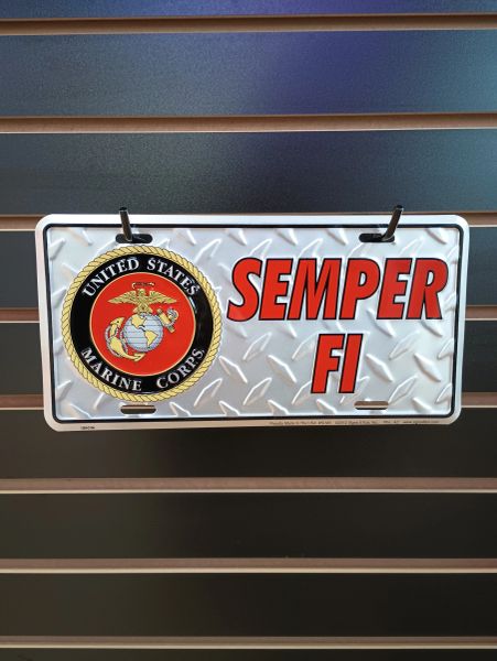 US Marines Semper Fi Vanity Plate United States Marine Corps License ...