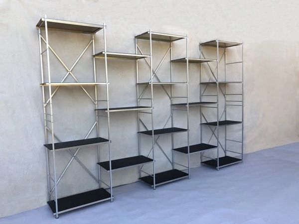 Black Collapsible Bookcase-Ten Foot Wall