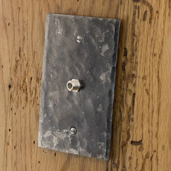Cable Cover Plate - Hammer Textured Single Cable/Coax Wall Plate