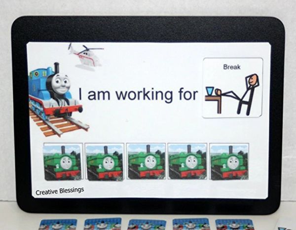 Thomas the Train Token Board Behavior Reinforcer for Autism, ADHD, and ADD