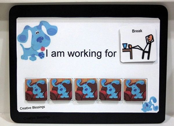 Blues Clues Token Board Behavior Reinforcer for Autism, ADHD, and ADD