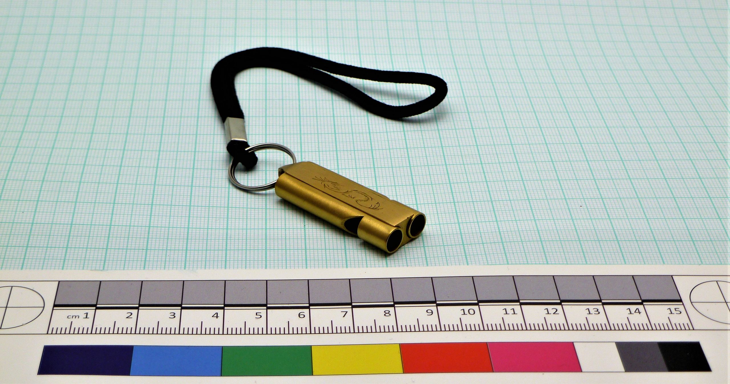 EDC Brass Double Pipe Whistle | Hugginsattic